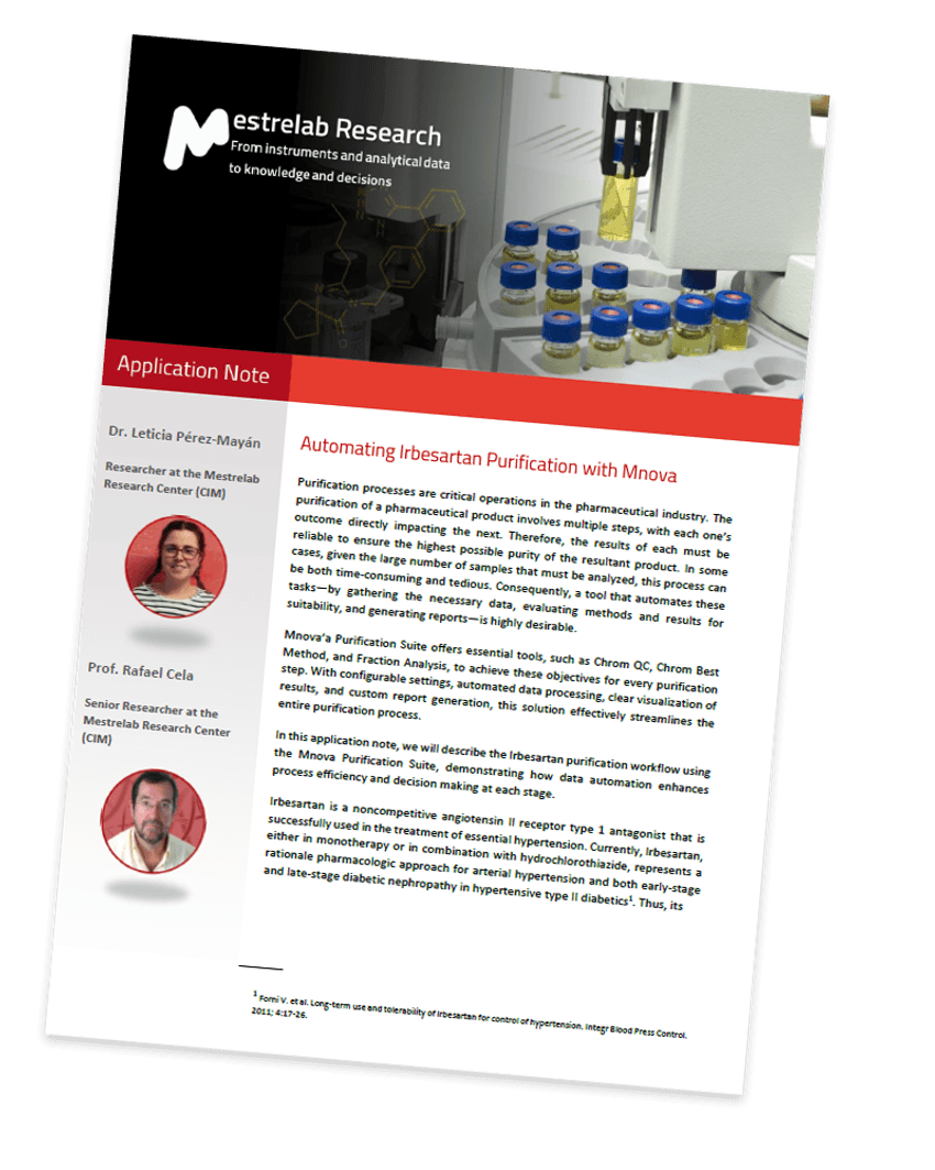 Automating Irbesartan Purification with Mnova | Separation Science